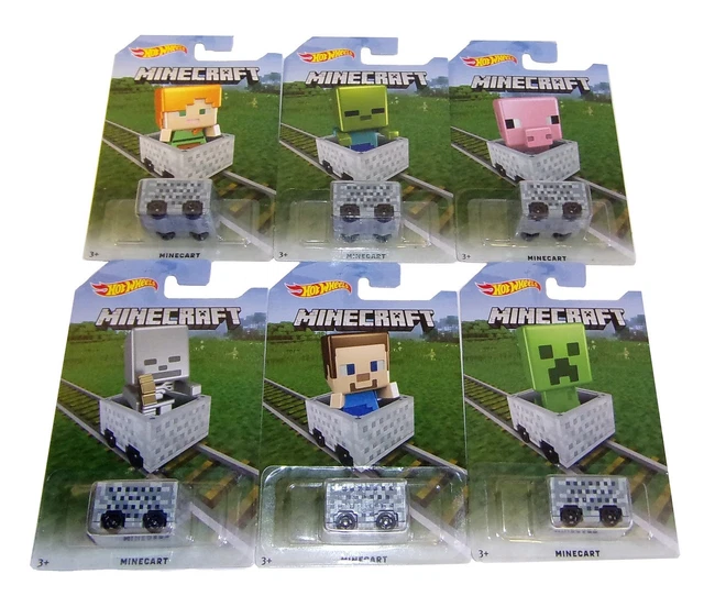 HOT WHEELS MINECART 6er Set Minecraft Kollektion 2016, Pigman, Skeleton ...