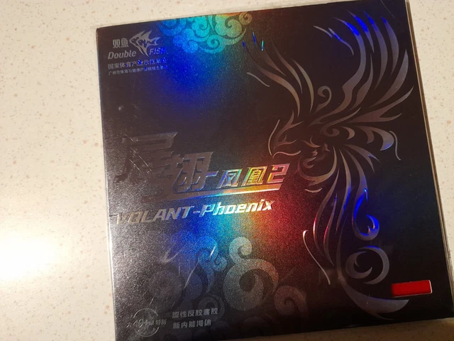 DOUBLE FISH VOLANT-2 Phoenix Table Tennis Rubber Red 37 Hard 2.1mm ...