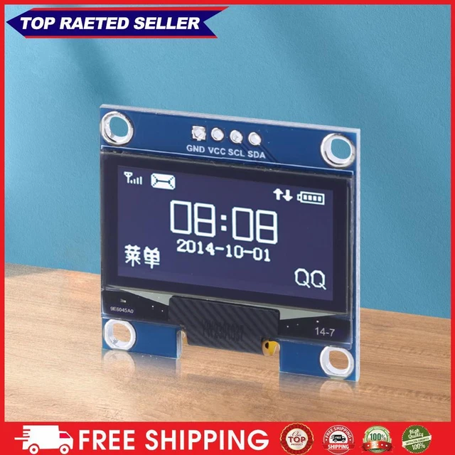 UNITÀ MODULO OLED 1,3 pollici 128x64 SSH1106 per Arduino/Raspberry Pi (4 pin bianco) EUR 8,26 ...