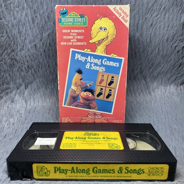 SESAME STREET HOME Video Play Along Games And Songs VHS Tape 1986 ...