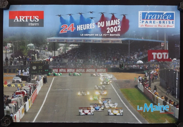 AFFICHE ORIGINALE 24 Heures du MANS 2002 ACO poster 24 EUR 20,00 ...