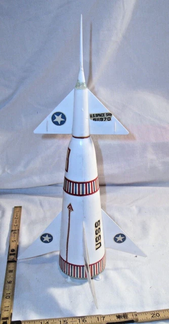LINDBERG MULTI-STAGE TRANSPORT Rocket Ship Model Kit Built Up 1958 1001 ...