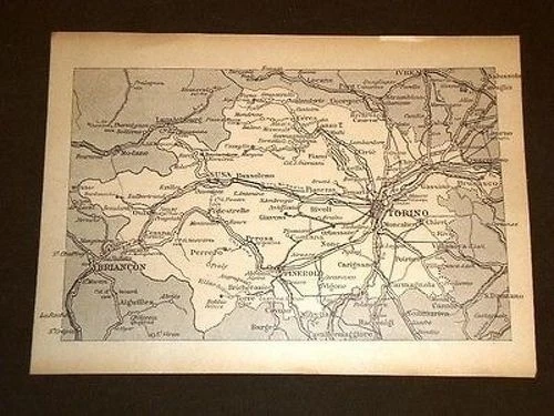 CARTA O CARTINA di Torino Susa Pinerolo Piemonte EUR 13,00 - PicClick IT