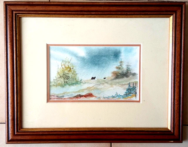 AQUARELLE ORIGINALE PAYSAGE Breton EUR 65,00 - PicClick FR