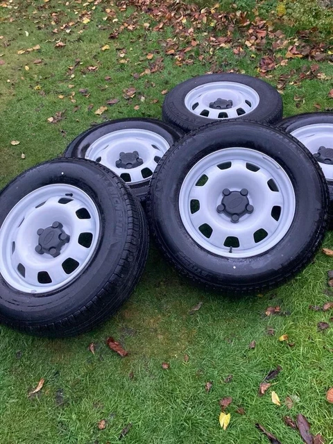 5 X 18& LAND ROVER DEFENDER VW TRANSPORTER STEEL BANDED ALLOYS WHEELS ...