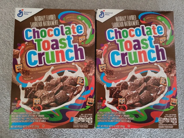 2X CHOCOLATE TOAST Crunch Cinnamon Toast Cereal 340g General Mills BB ...