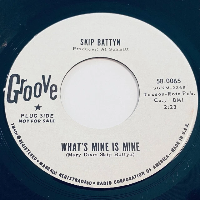 SKIP BATTYN - What's Mine Is Mine / Ten Feet Tall 45 - Groove 58-0065 £ ...