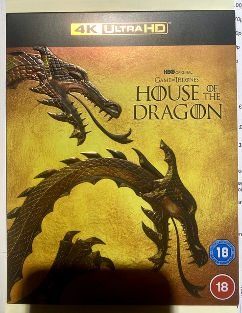 HOUSE OF THE DRAGON (Season ONE) 4K UltraHD Blu-ray, 4-Disc + SLIPCOVER ...