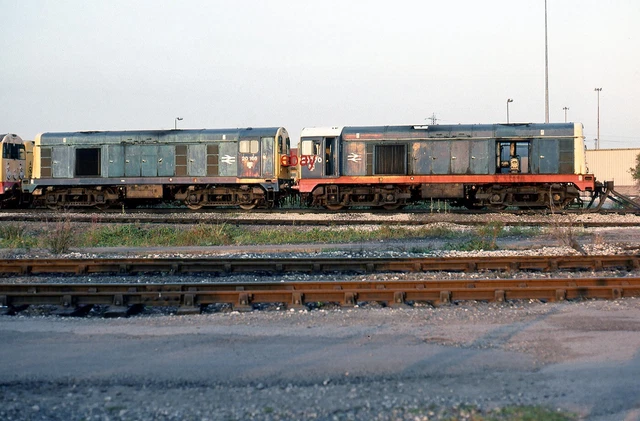 ORIGINAL 35MM SLIDE BR Class 20s nos.20166/20070 at Toton +rights for ...