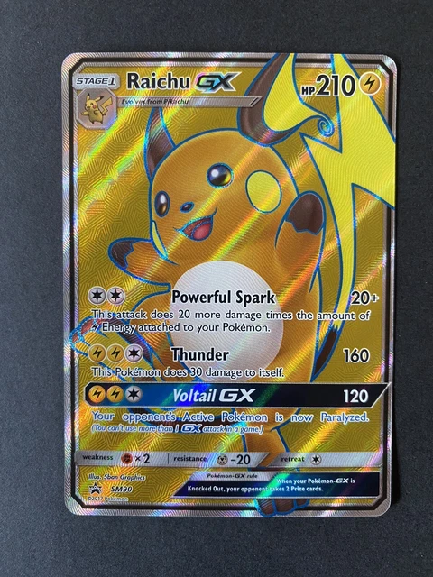 RAICHU GX SM90 - Black Star Promo - Shining Legends - Pokémon Card TCG ...