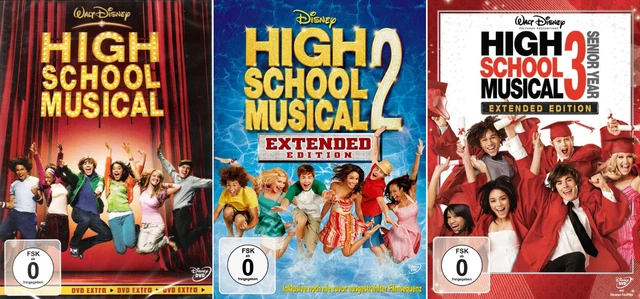 HIGH SCHOOL MUSICAL 1-3 (Walt Disney) | Teil 1+2+3 | DVD | 028 EUR 34 ...