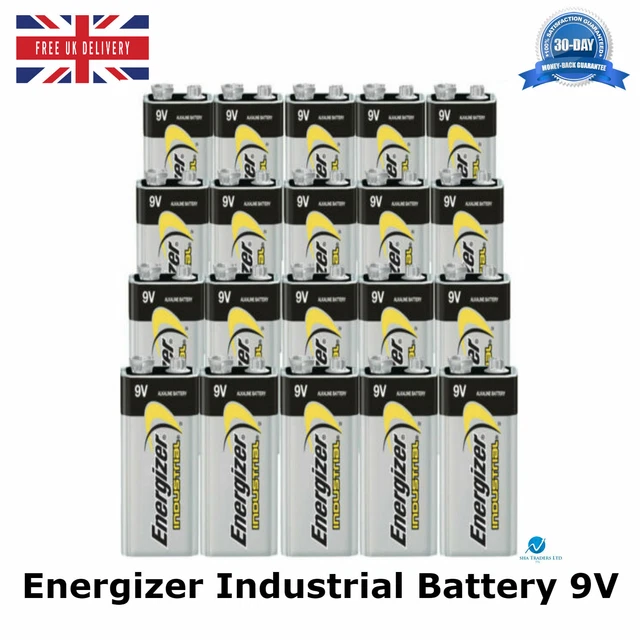 ENERGIZER INDUSTRIAL 9V PP3 Alkaline Batteries LR22 MN1604 SMOKE ALARM ...