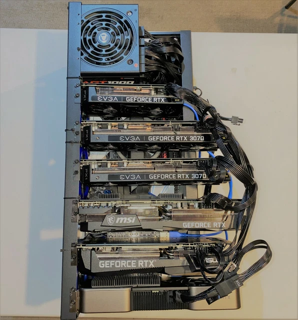 CRYPTOCURRENCY MINING RIG 6 GPU's - Nvidia RTX 3080 3070 3060 ...