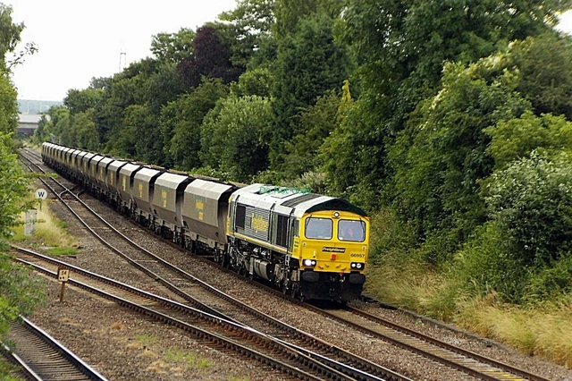C3 6X4 GLOSSY Photo Freightliner Class 66 66957 @ Water Orton £1.00 ...