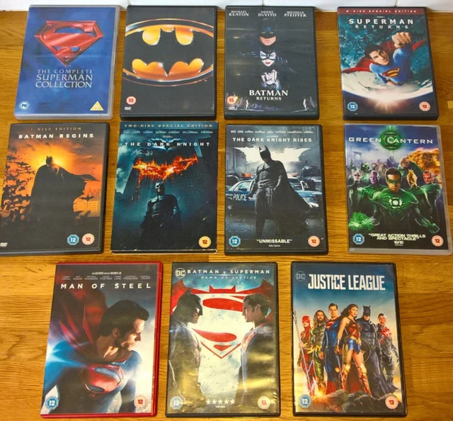 DC CINEMATIC UNIVERSE DVD Collection Batman Superman Justice League ...