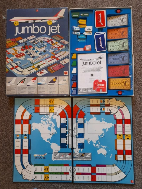 VINTAGE RARE COMPLETE Jumbo Jet Board Game By Jumbo Haussmann & Hotte ...