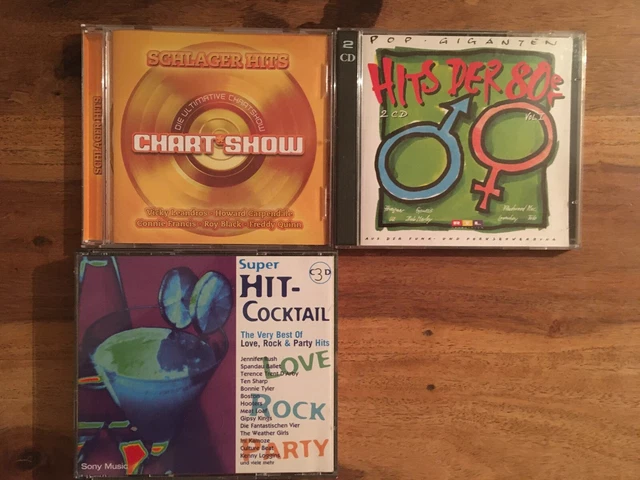 6 CDS HITS der 80er und 90er, Super Hit Cocktail, Schlager Chart Show ...