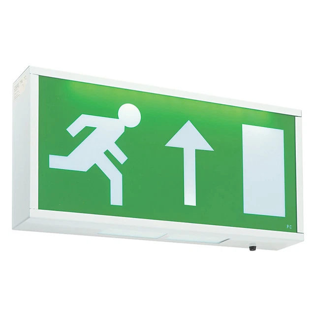 LED EMERGENCY EXIT Light Bulkhead Fire Escape Sign Non Maintained 6000 ...