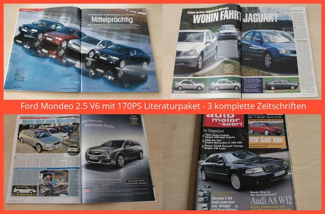 FORD MONDEO 2.5 V6 mit 170PS Literaturpaket - 3 komplette Zeitschriften ...