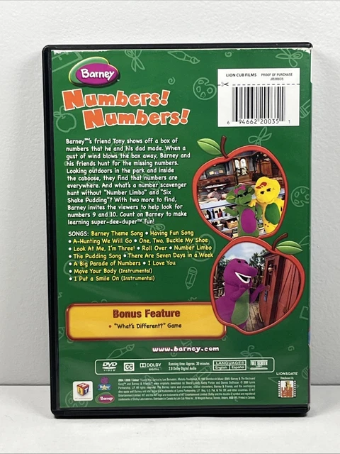 BARNEY: NUMBERS! NUMBERS! [DVD] $6.48 - PicClick CA