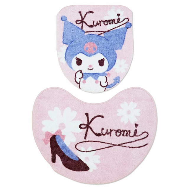SANRIO MY MELODY Kuromi Toilet Lid Cover Toilet Mat 2 Piece Set Flower ...