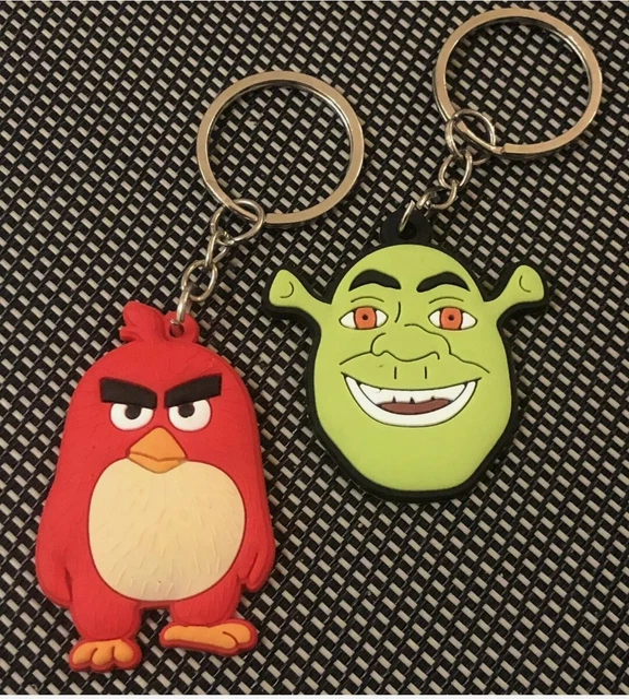 PORTACHIAVI SUPER MARIO BROS, ANGRY BIRDS, SHREK, VIDEOGIOCHI, WHATSAPP ...