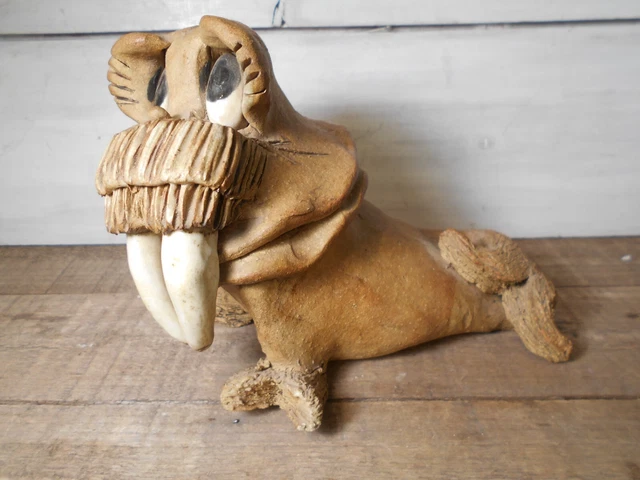 VINTAGE MAX HINDT Clay Pottery Figurine Walrus - 1960s 1970s ...