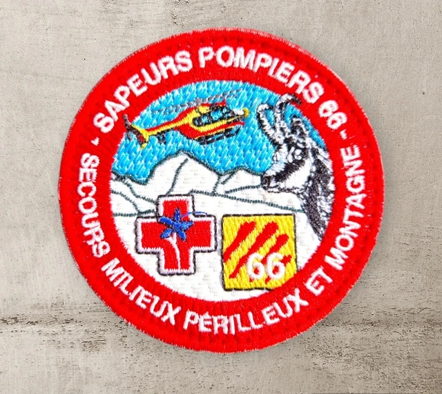 ANCIEN PATCH ÉCUSSON Pompier SMPM GRIMP 66 Sécurité Civile insigne ...