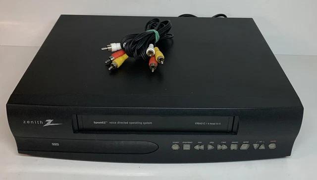 ZENITH VHS PLAYER VCR 4 Head Hi-Fi Stereo With A/V Cable ** NO REMOTE ...