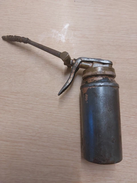 VINTAGE RETRO TRADITIONAL Wesco Oil Can / Oiler in Decent Original ...
