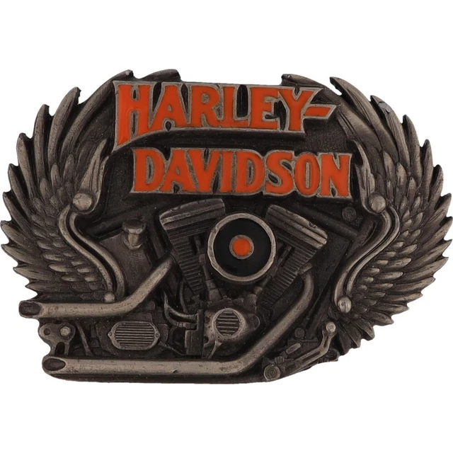 HARLEY DAVIDSON MOTO Logo Aigle Motard Chopper 1990s Vintage Boucle ...