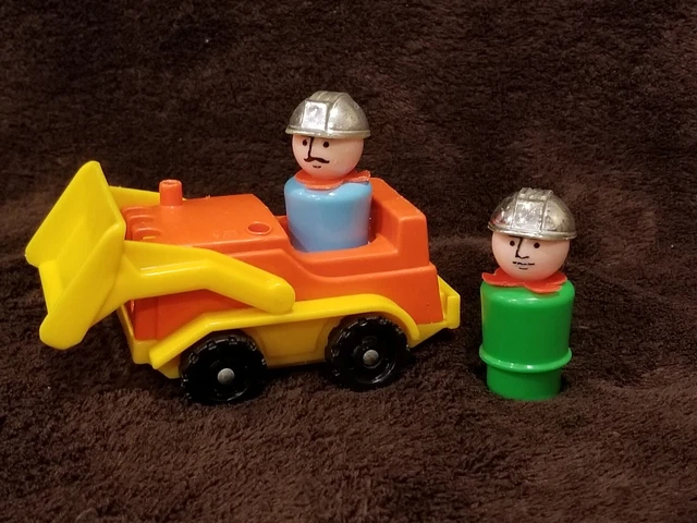 VINTAGE 80'S LITTLE People Truck Rigs Bulldozer #340 & 2 Construction ...