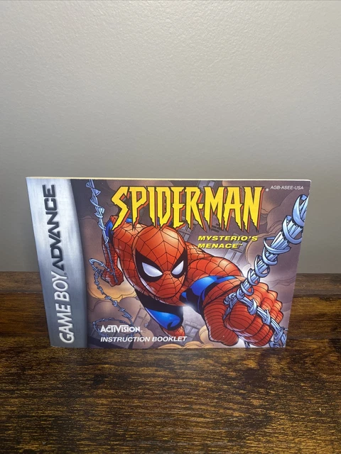 SPIDER-MAN MYSTERIO’S MENACE Nintendo Game Boy Advance Instruction ...