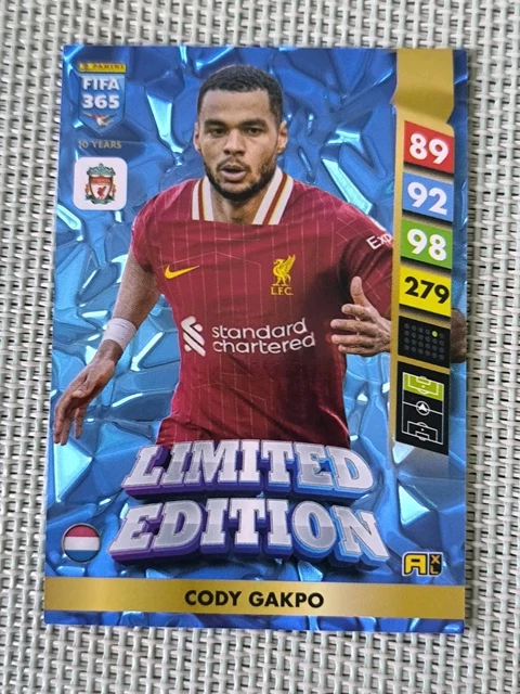 PANINI ADRENALYN XL Fifa 365 2025 Limited Edition Card • Cody Gakpo ...