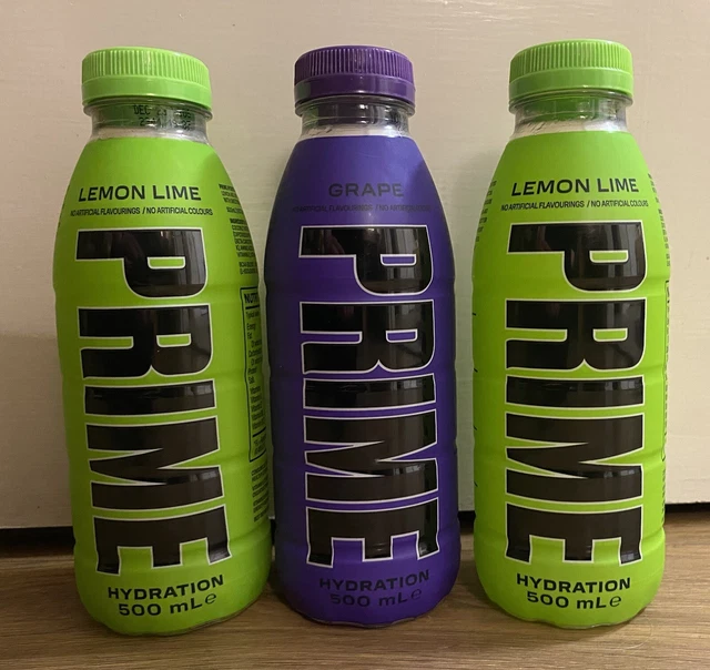 PRIME HYDRATION DRINK by logan paul x ksi. Grape & 2x Lemon Lime £15.00 ...