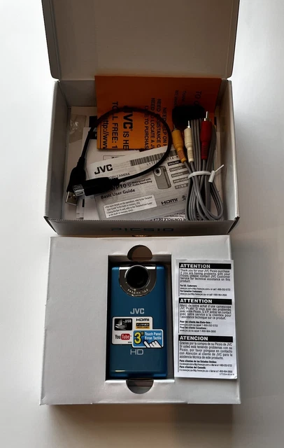 JVC PICSIO HD Memory Camera New Model No. GC-FM2 w/ Box *Power Tested ...