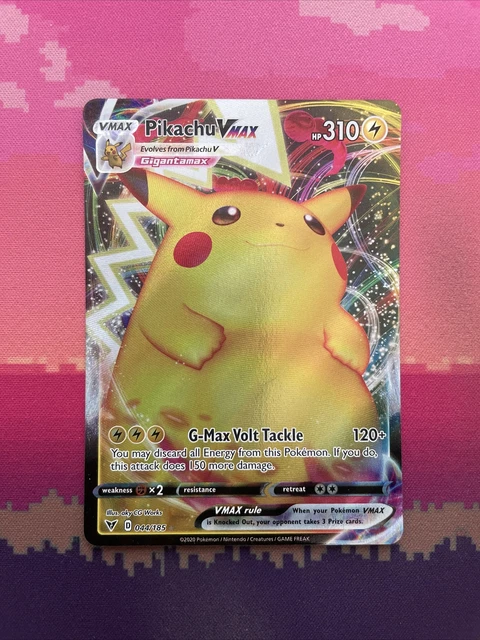 POKEMON CARD PIKACHU VMAX 044/185 Ultra Rare Vivid Voltage Near Mint ...