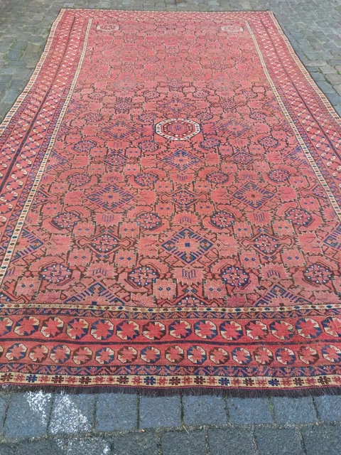 HANDGEKNÜPFTER ANTIKER BASCHIR aus Afghanistan, Buchara Muster, Orient ...