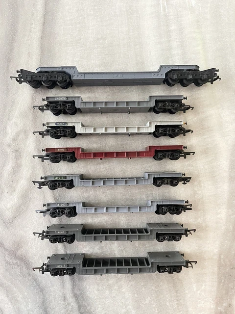 VINTAGE TRIANG OO Gauge Bogie Well Wagons Job Lot X 8 EUR 13,48 ...