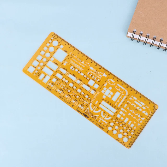 PROFESSIONAL ARCHITECTURAL TEMPLATE Ruler Drawing Stencil Measuring ...