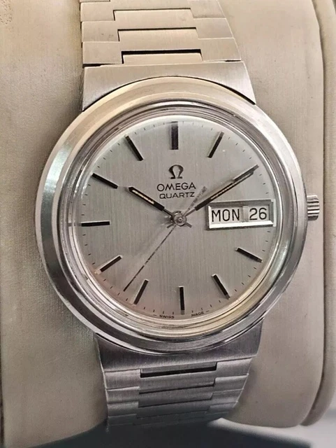 OMEGA GENEVE MEGA Quartz Day & Date Ref 196.0058 Circa 1976 Men's Watch ...