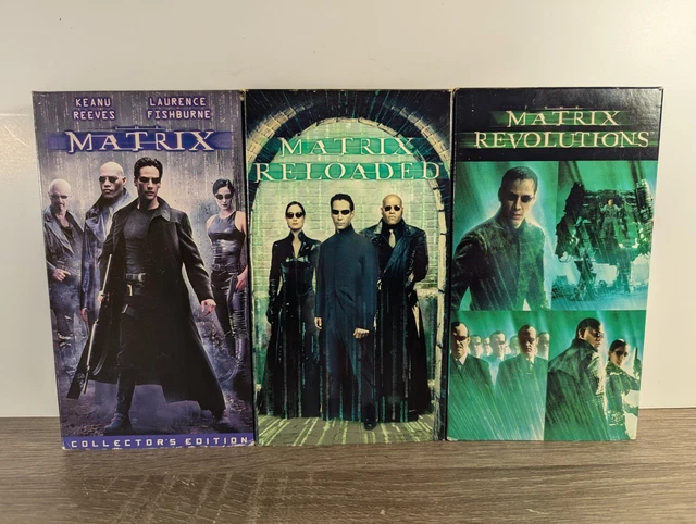 THE MATRIX TRILOGY VHS Tape Lot Reloaded Revolutions Keanu y2k ...