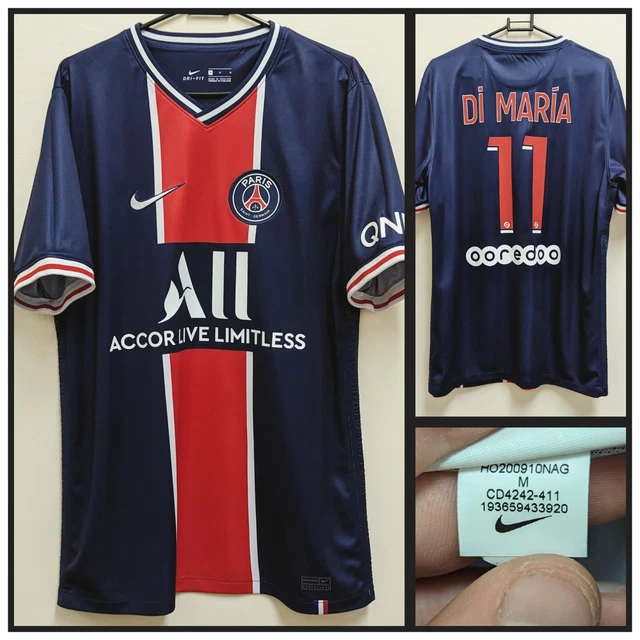 PSG NIKE 2020/21 Home Shirt - Medium - *Di Maria - 11* - Authentic ...