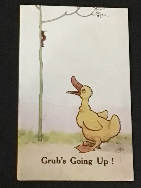 EARLY WW1 MILITARY Comic Pc - Reg Carter - Food Shortage - Grubs Going ...