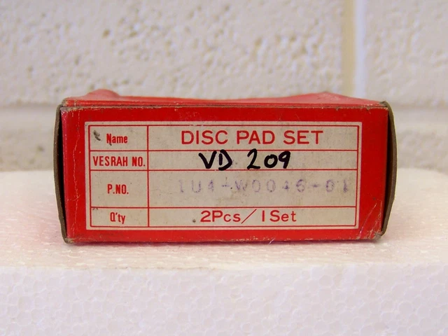 VESRAH CLASSIC BRAKE Pads VD-209 Yamaha VD209 XS500 XS650 XS750 XS850 ...