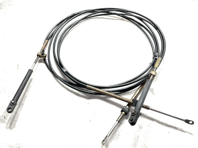 MERCURY OUTBOARD CONTROL box GEN I Shift and Throttle Cable 11FT 2PCS ...