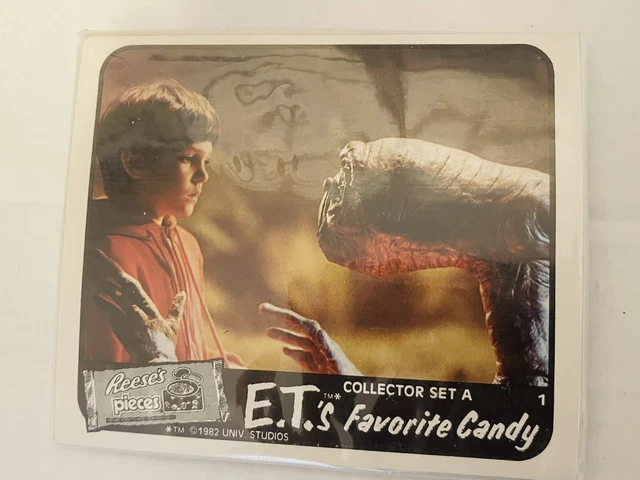 E.T. MOVIE 4 sticker cards rare set from Reeses Pieces( only in Canada ...