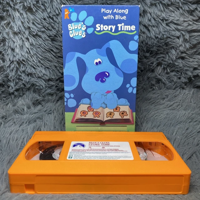 BLUES CLUES STORY Time VHS 1998 Play Along With Blue Nick Jr Orange ...