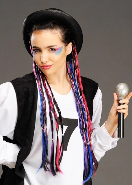 1980S BOY GEORGE Style Bowler Hat with Plaits £24.99 - PicClick UK