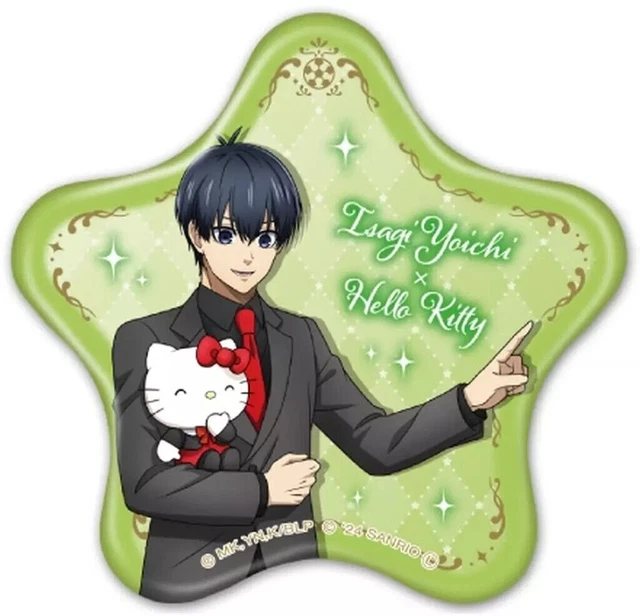 PORTE-BADGES YOICHI ISAGI Hello Kitty Bluelock Personnages Sanrio Hoshi ...